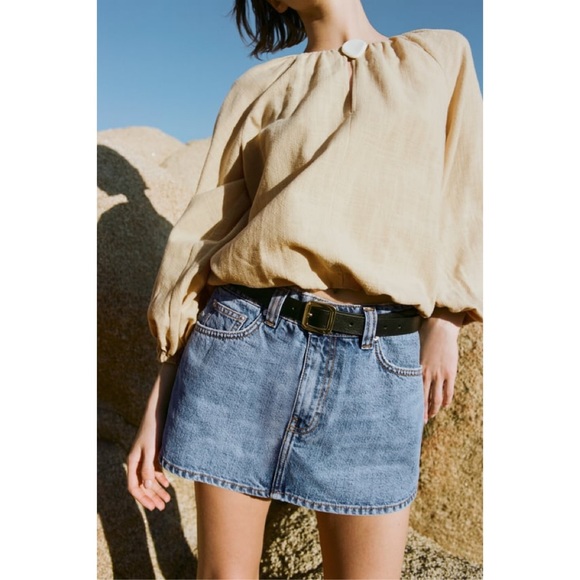 Zara | Tops | Nwt Zara Shell Button Balloon Top | Poshmark